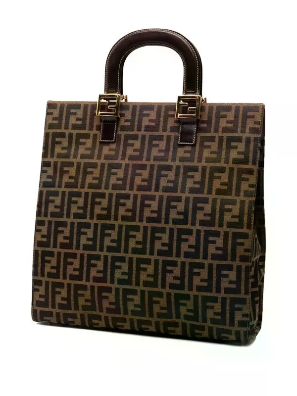 Fendi 20th Century Zucca Canvas Twins Tote Bag