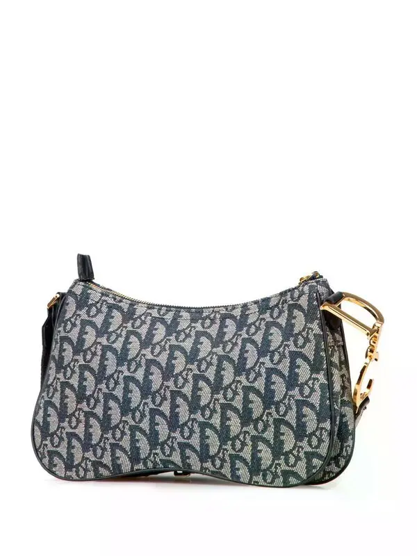 Dior Diorissimo Trotter Canvas Double Saddle Crossbody Bag
