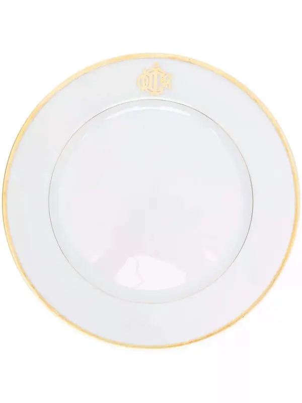 Dior Logo-stamped Porcelain Plate - White