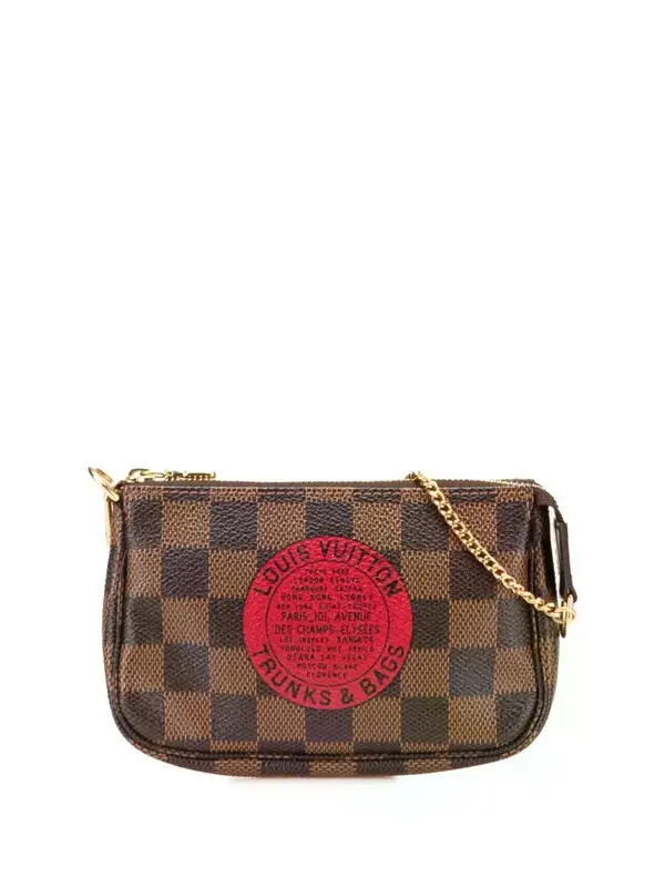 LOUIS VUITTON 2008 Damier Ebene Trunks And Bags Mini Pochette Accessoires
