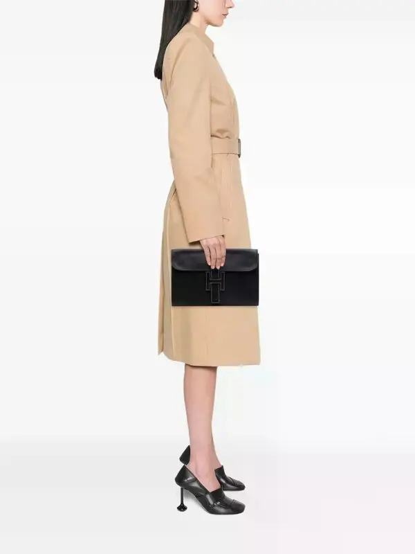 Hermès 2012 Evergrain Jige Pm Clutch Bag - Black