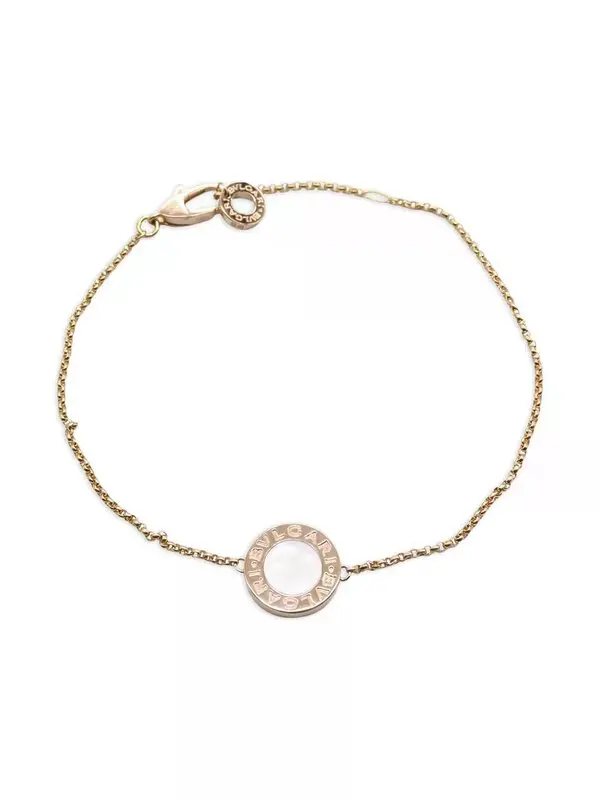 BVLGARI 2010s 18k Rose Gold Mother Of Pearl Bracelet - Pink