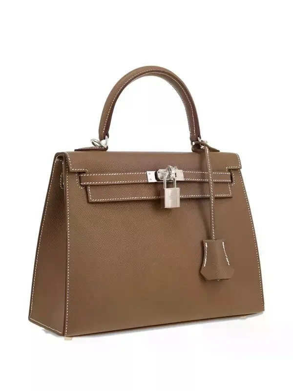 Hermès 2025 Kelly 25 Leather Tote - Brown