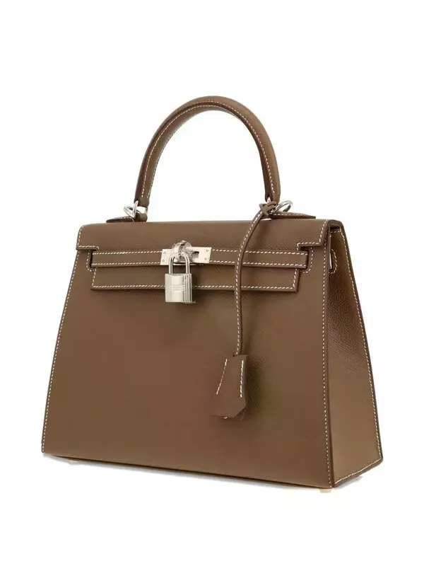 Hermès 2025 Kelly 25 Leather Tote - Brown