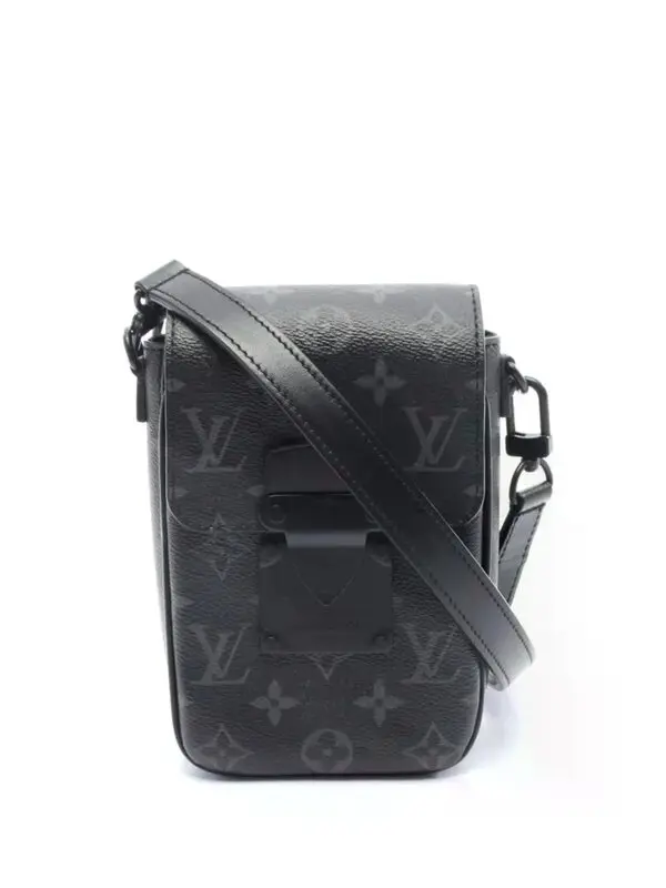 LOUIS VUITTON 2021 S-lock Monogram Eclipse Shoulder Bag - Black