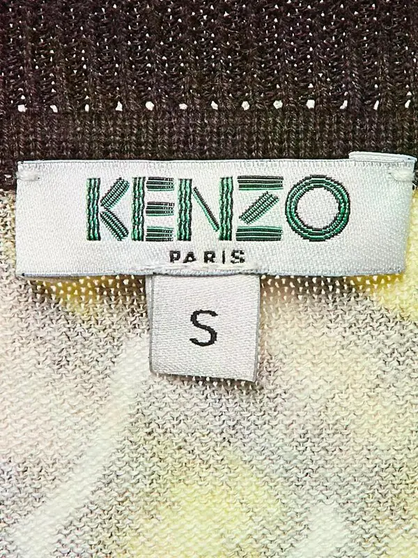 Kenzo V-neck Geometric Pattern Sweater
