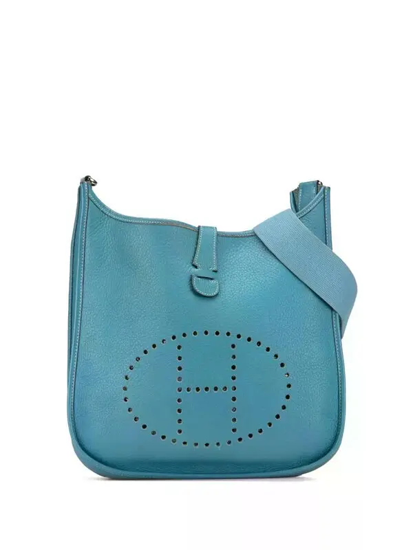 Hermès 2005 Clemence Evelyne Ii Gm Crossbody Bag - Blue