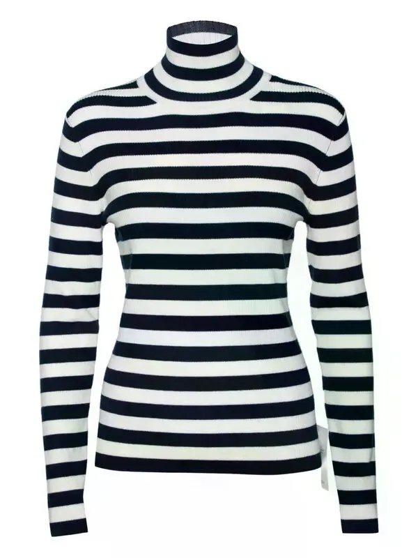 Tory Burch Striped Turtleneck Top