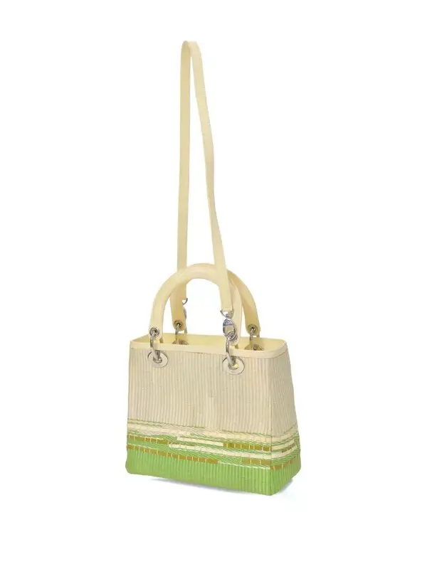 Dior Lady Raffia Tote Bag - Neutrals