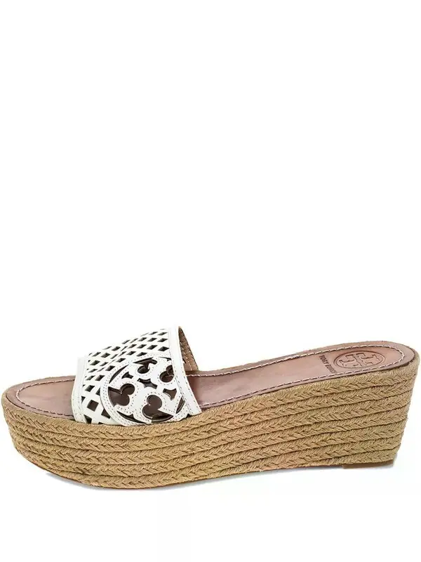 Tory Burch 65mm Leather Wedge Espadrille Sandals