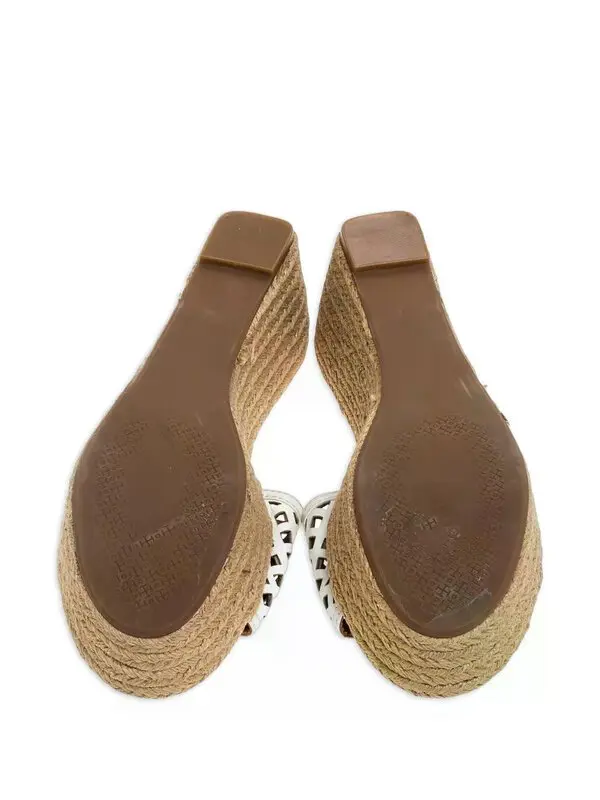 Tory Burch 65mm Leather Wedge Espadrille Sandals