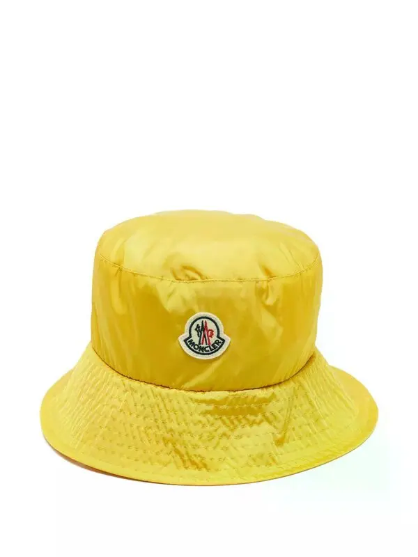 Moncler Logo-patch Bucket Hat - Yellow