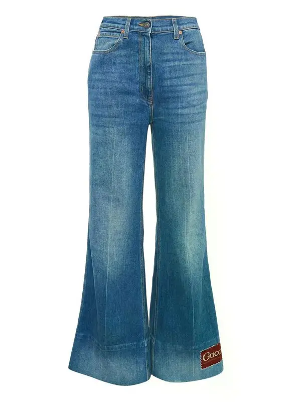 Gucci Logo-patch Flared Jeans