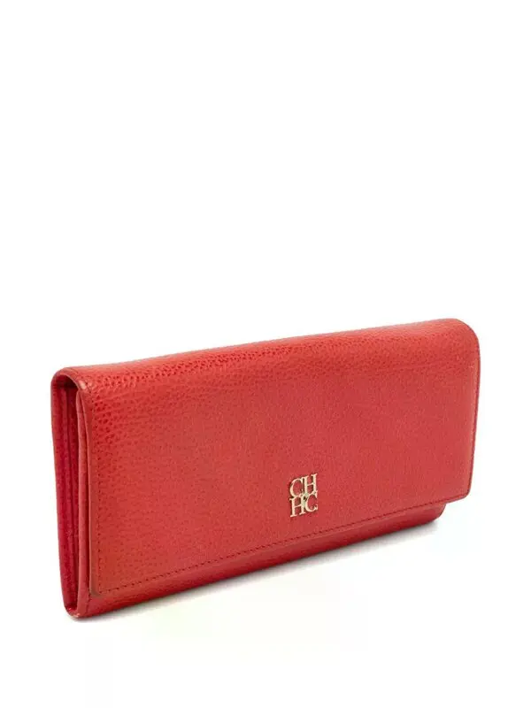 Carolina Herrera Pre-owned Leather Flap Wallet
