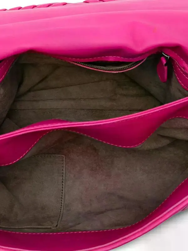 Bottega Veneta Medium Nappa Intrecciato Olimpia Shoulder Bag - Pink