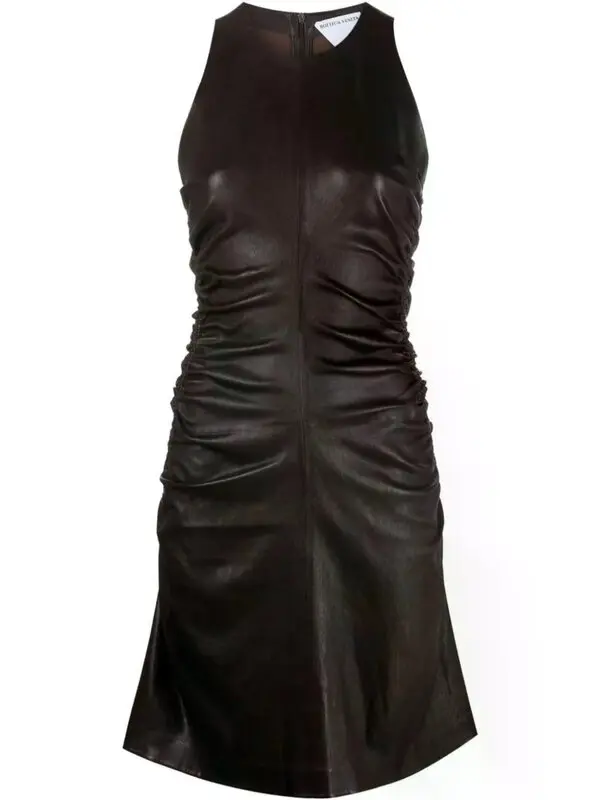 Bottega Veneta Leather Mini Dress