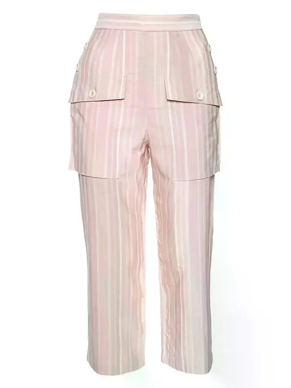 Chloé Striped Pocket Cropped Trousers