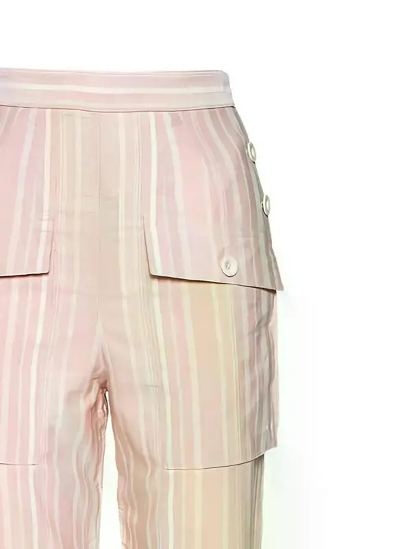 Chloé Striped Pocket Cropped Trousers