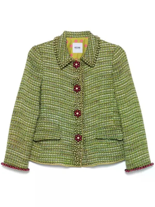 Moschino 1990s Cropped Tweed Jacket