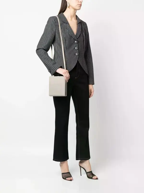 Giorgio Armani 2000s Linen Box Crossbody Bag