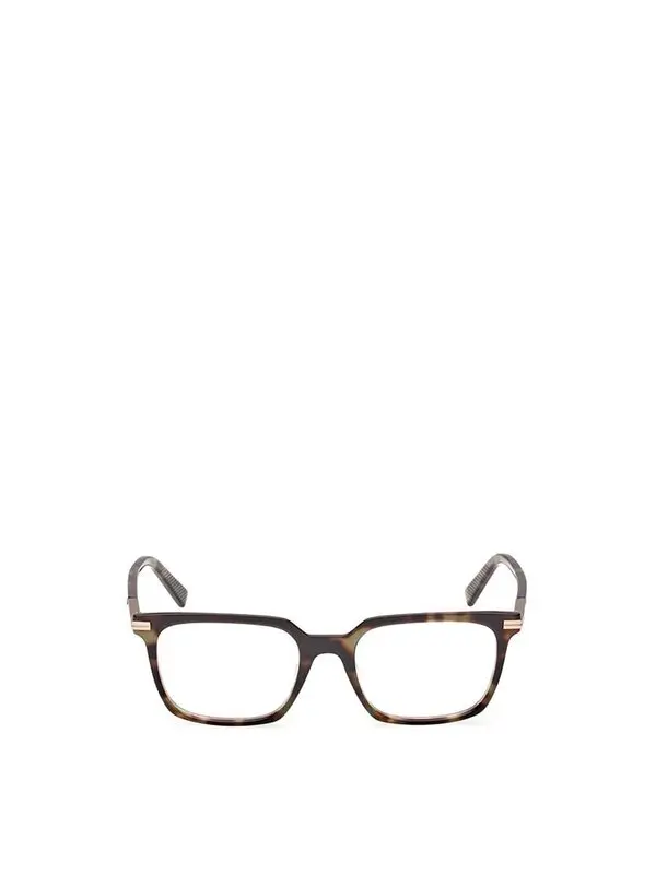 Zegna Rectangular Eyeglasses - Brown