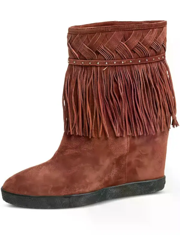 LE SILLA Fringed Woven Boots