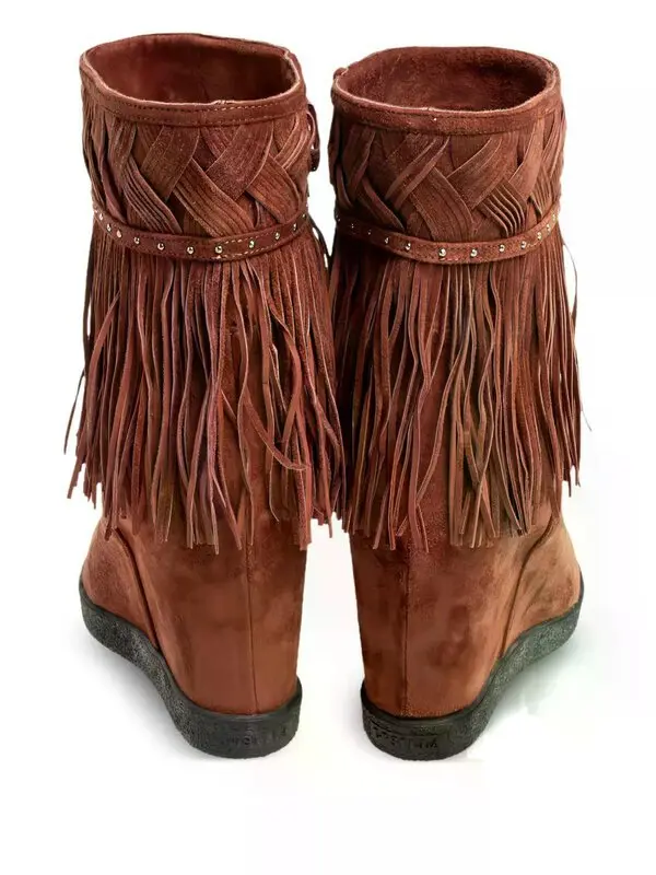 LE SILLA Fringed Woven Boots