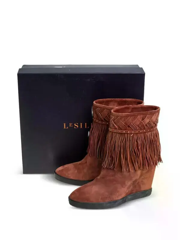 LE SILLA Fringed Woven Boots