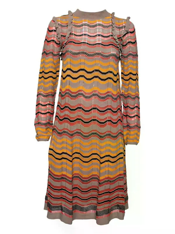 Missoni Wave Ruffle Midi Dress - Neutrals