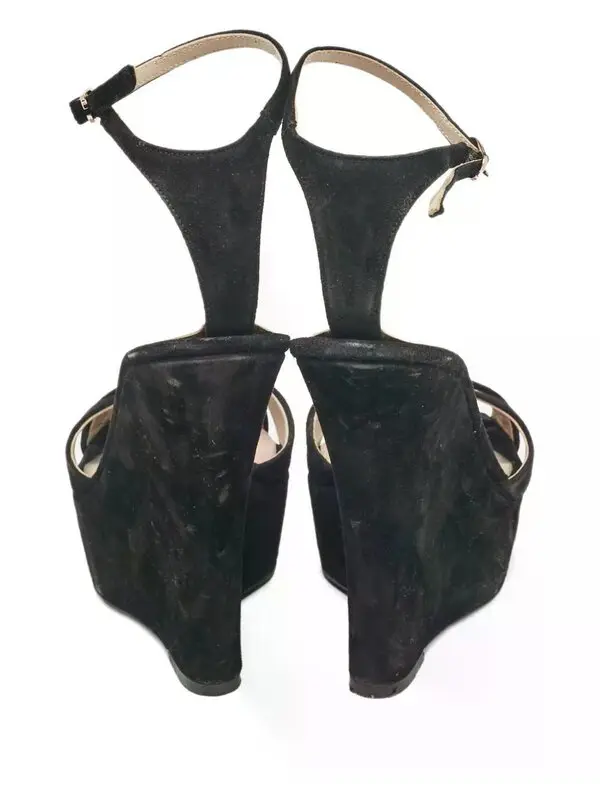 LE SILLA 140mm Suede Wedge Sandals