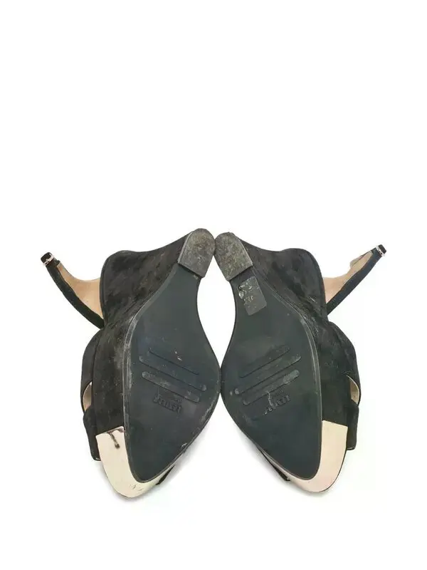 LE SILLA 140mm Suede Wedge Sandals