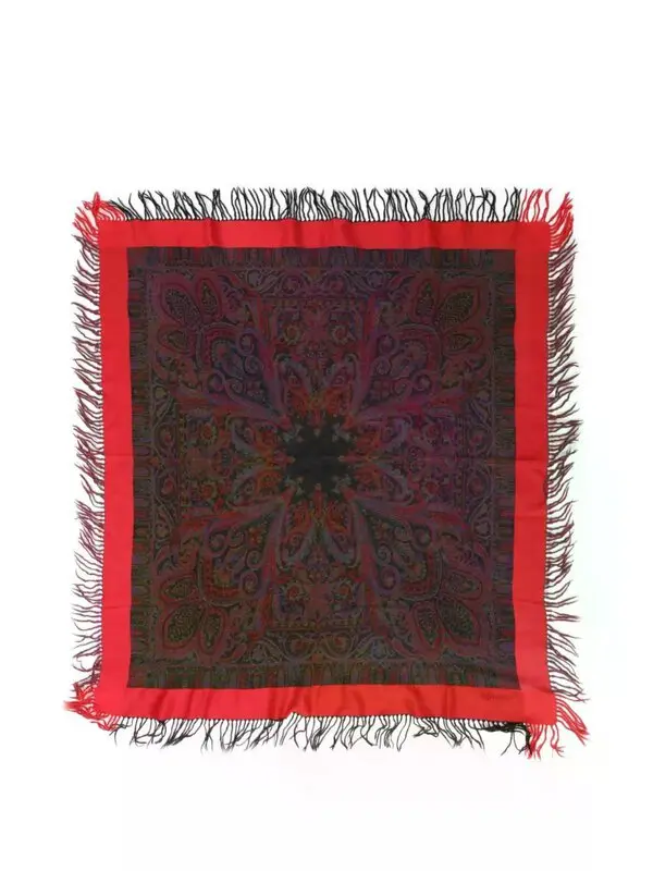 Saint Laurent 1970s Paisley-print Scarf - Red