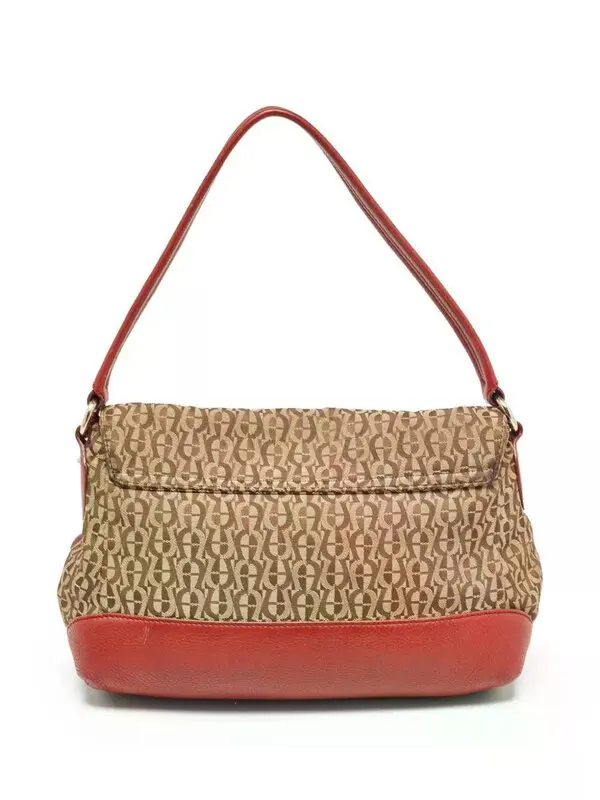 AIGNER Monogram Canvas Shoulder Bag