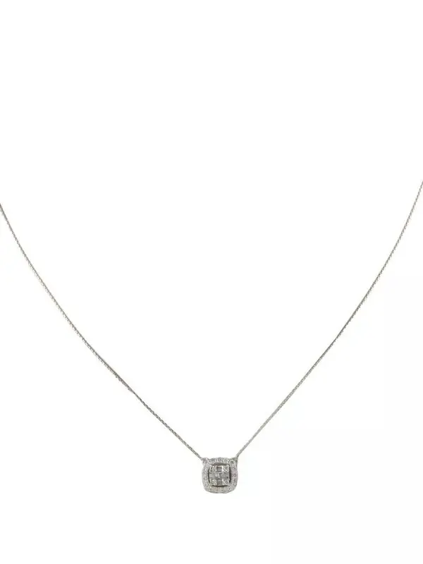 LB EXCLUSIVE 14k White Gold Diamond Necklace - Silver