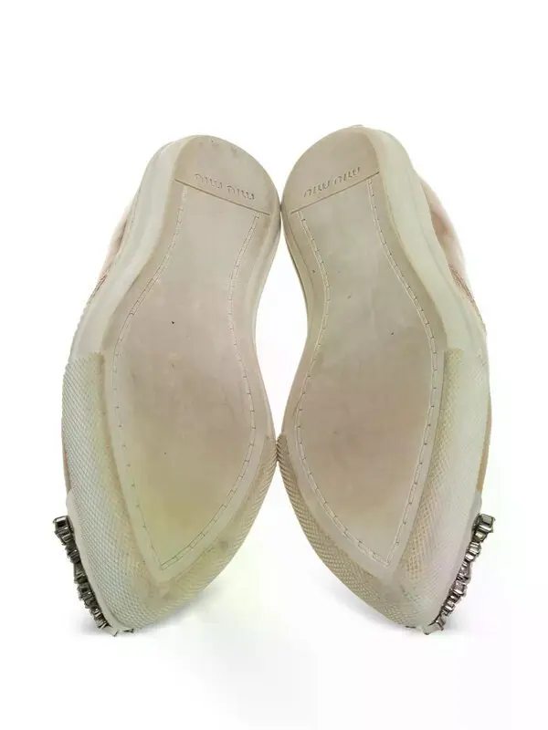 Miu Miu Bejeweled Slip-on Sneakers