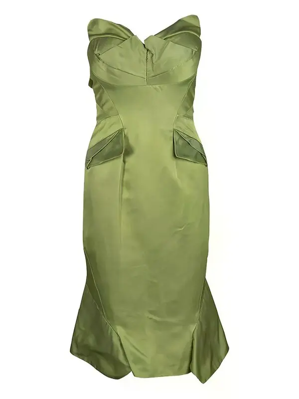 Zac Posen Strapless Ruffled Dress