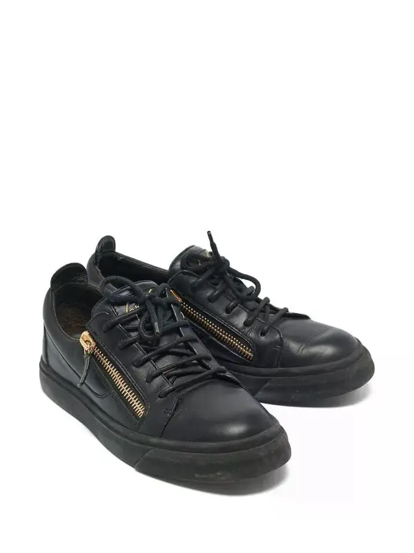 GIUSEPPE ZANOTTI Leather Sneakers - Black