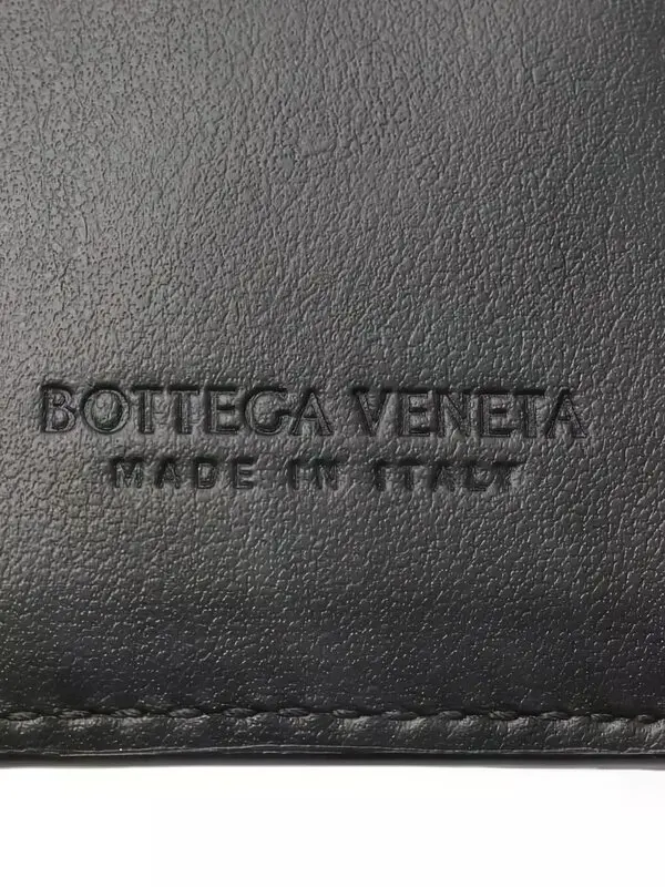 Bottega Veneta 2010s Intrecciato Tri-fold Wallet - Black