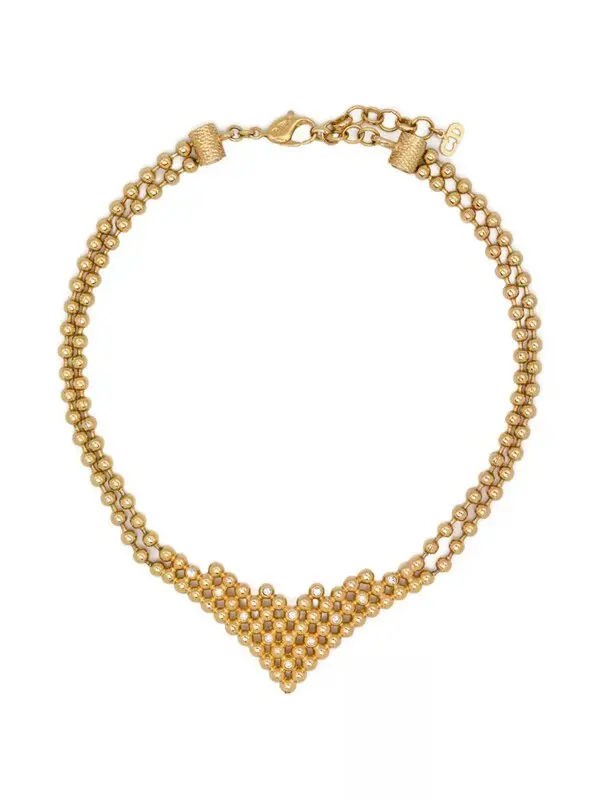 Dior Beaded Necklace - Gold