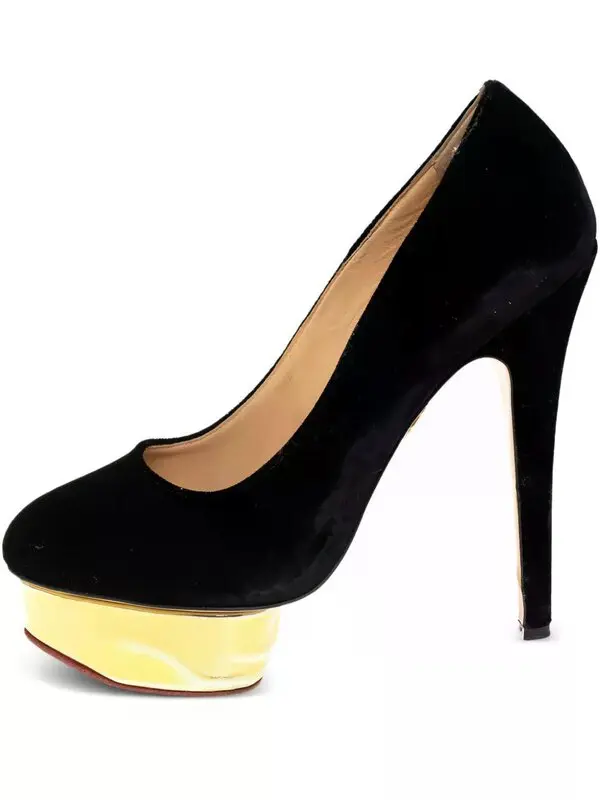 CHARLOTTE OLYMPIA 145mm Velvet Pumps