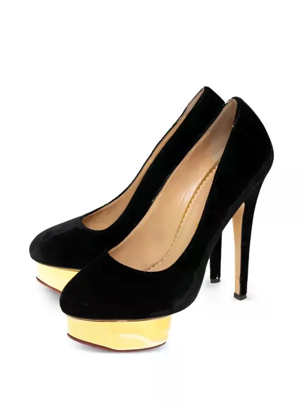 CHARLOTTE OLYMPIA 145mm Velvet Pumps