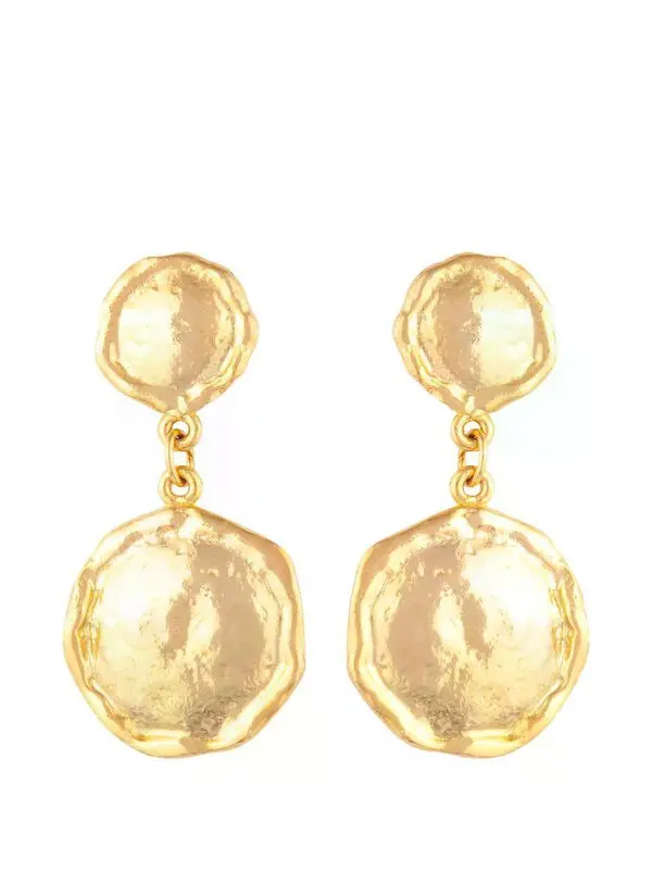 SUSAN CAPLAN 1980s -plated Drop Earrings - Gold