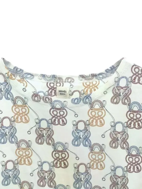 Hermès 00s Rope Pattern Cotton T-shirt