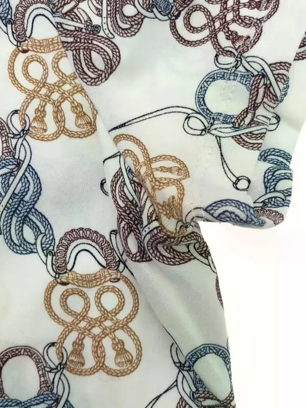 Hermès 00s Rope Pattern Cotton T-shirt