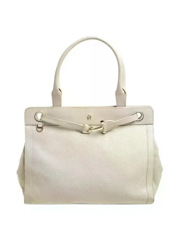 AIGNER Cavallina Leather Tote Bag