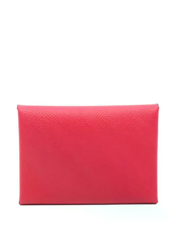 Hermès 2022 Calviduo Epsom Leather Coin Purse - Pink