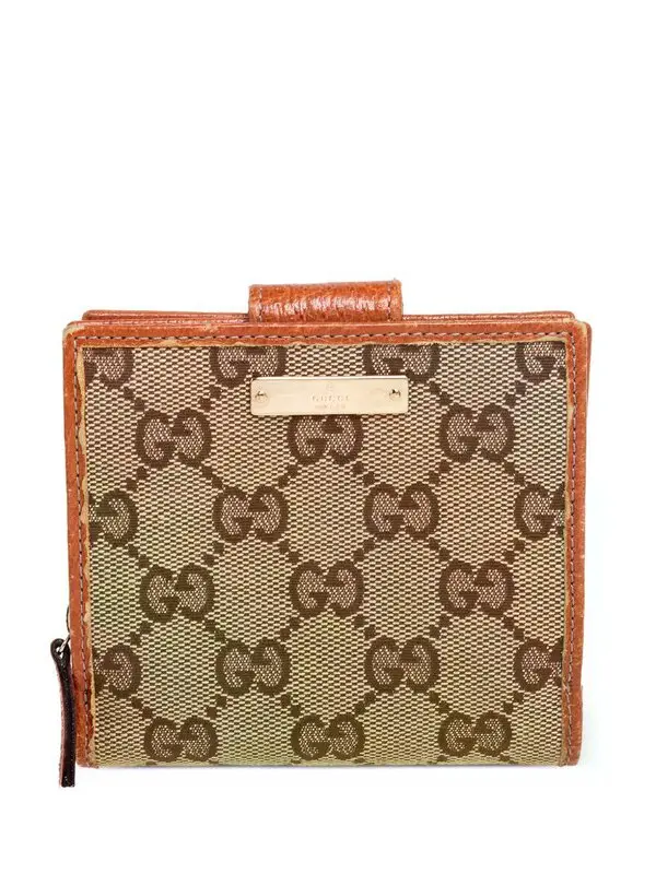 Gucci Gg Monogram Leather Wallet - Neutrals