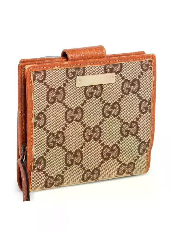 Gucci Gg Monogram Leather Wallet