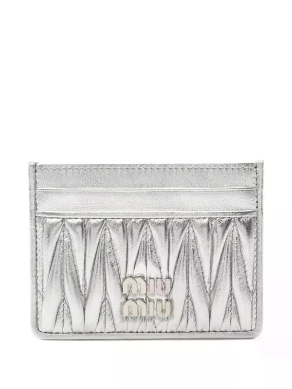 Miu Miu 2020 Matelassé Cardholder - Silver