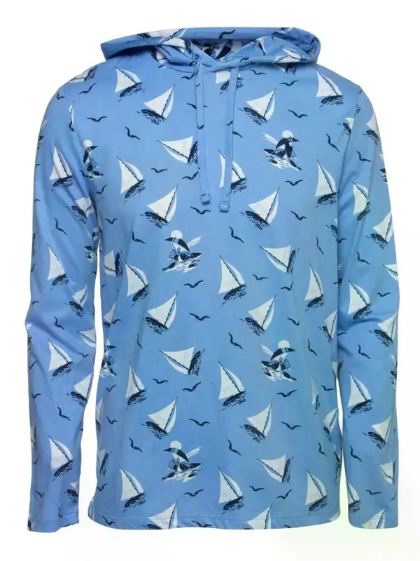 Polo Ralph Lauren Sailboat-print Hoodie - Blue